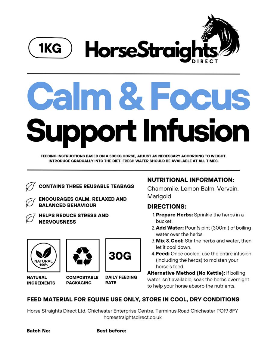 Calm & Focus Infusion (Reusable Teabags) – Horse Straights Direct