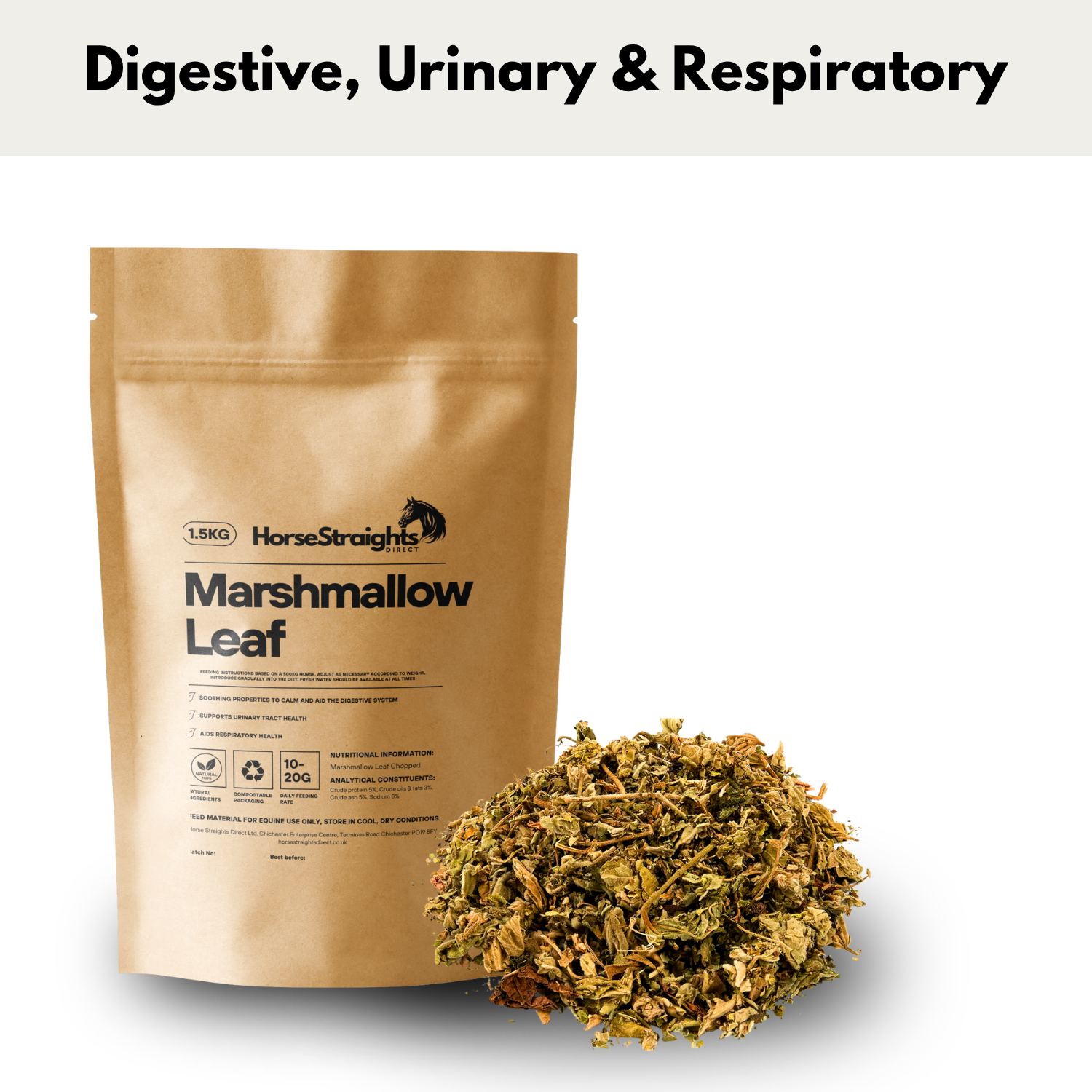 Marshmallow Leaf Chopped – Horse Straights Direct