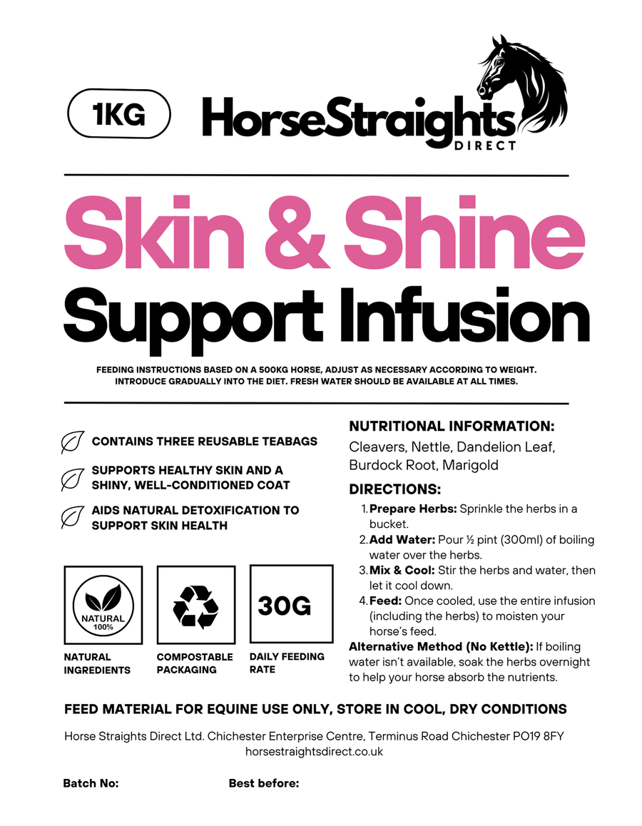 Skin & Shine Support Infusion (Reusable Teabags) – Horse Straights Direct
